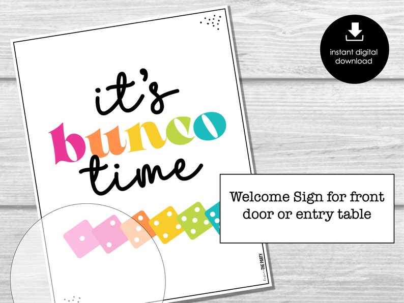 Simple Bunco Score Cards, Modern Bunco Invitation, NO Theme Bunco Night ...