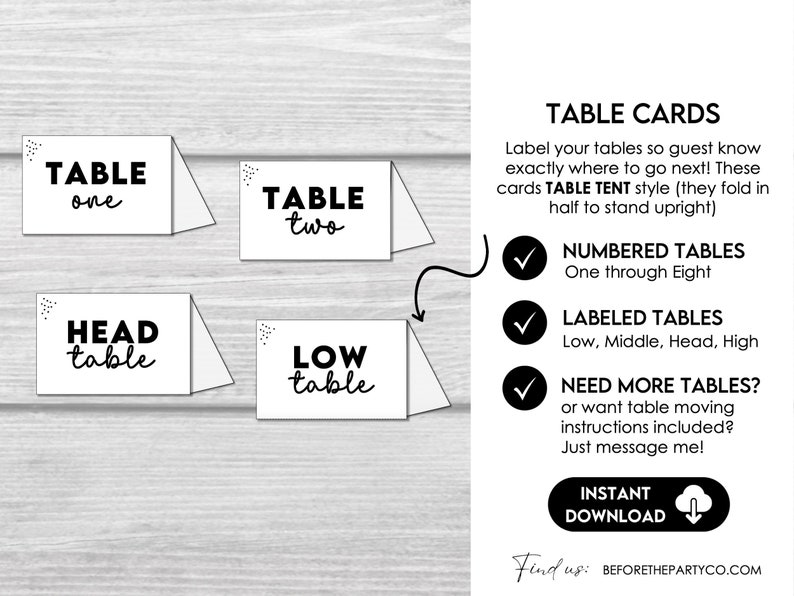 Minimalist Bunco Score Card Set Printable, Tally Sheets & Table Cards ...