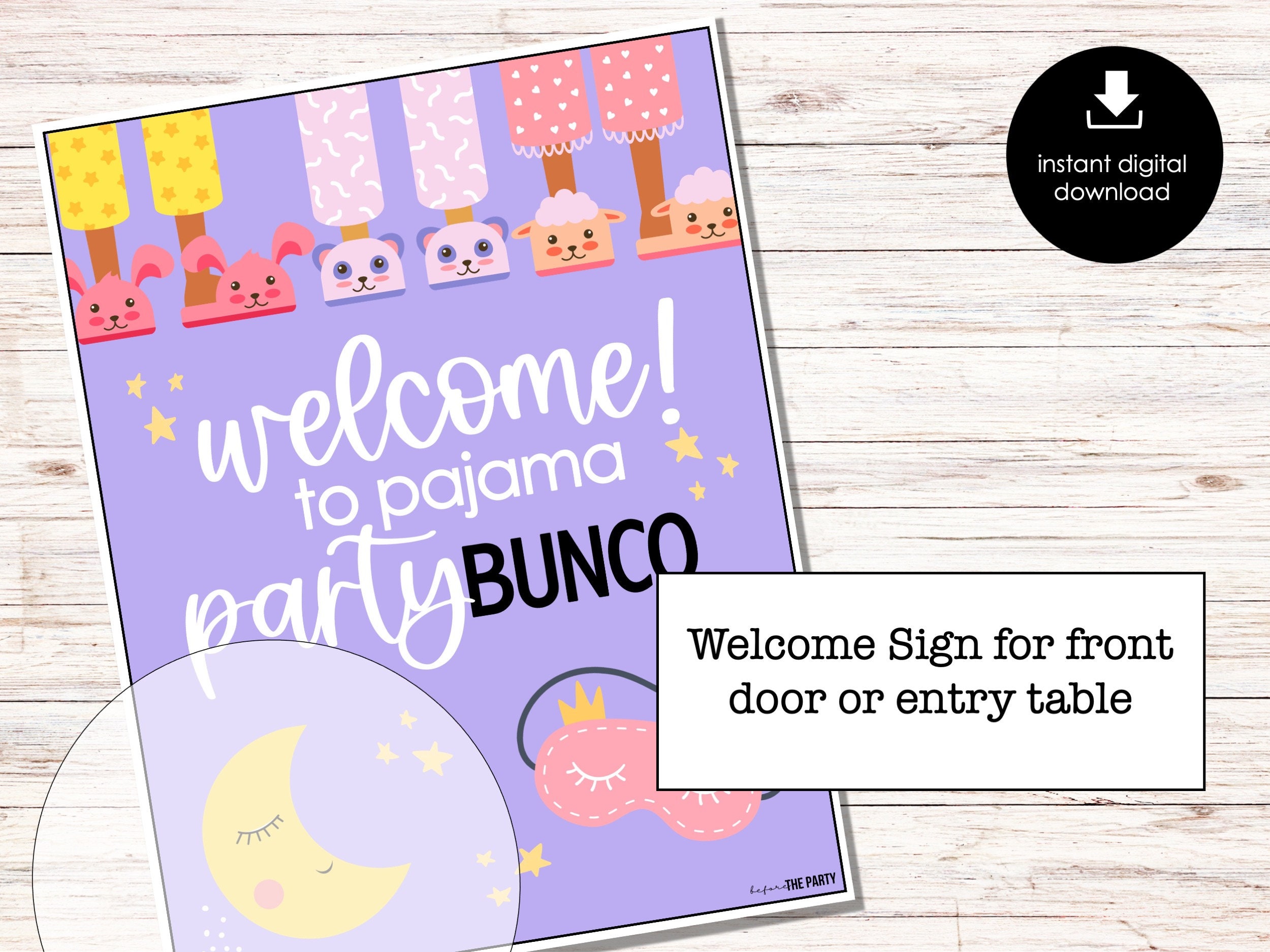Pajama Party Bunco Score Cards, Bunco Score Sheets, Bunco Invitation ...
