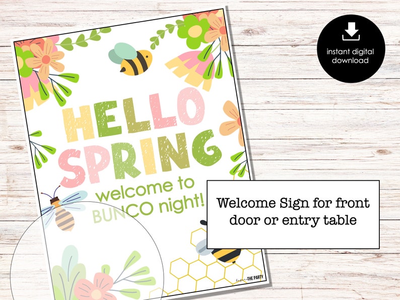 Hello Spring Bunco Score Cards April Bunco Score Sheets - Etsy