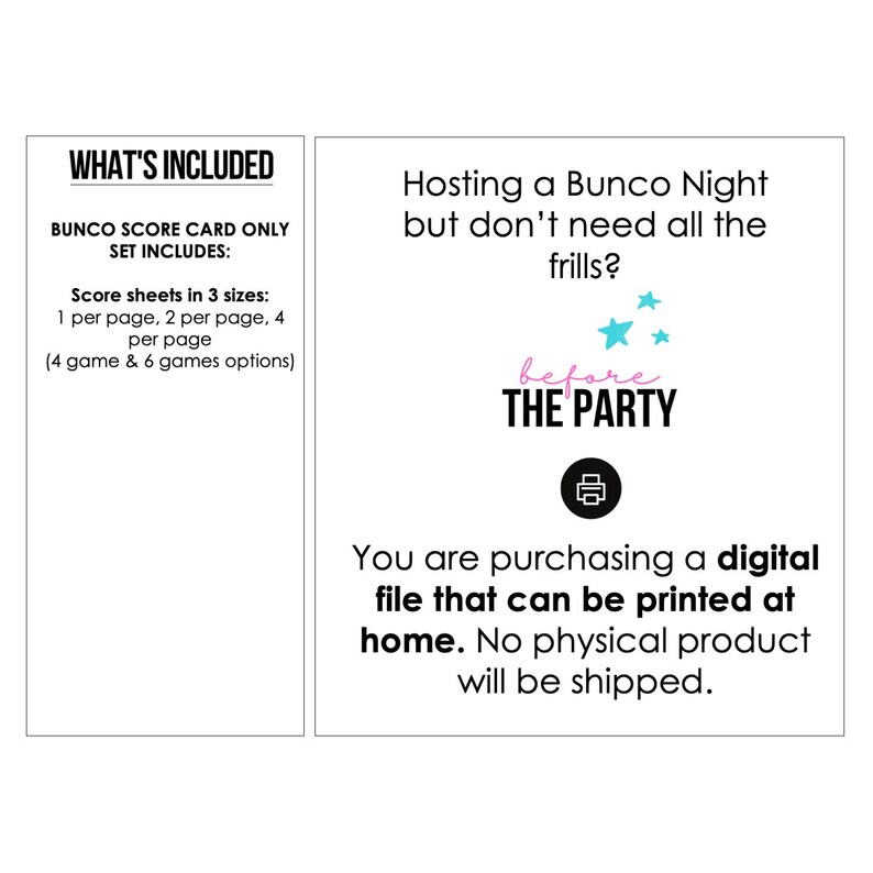 Lucky Bunco Score Card Only Printable, St. Patrick’s Day Party Game ...
