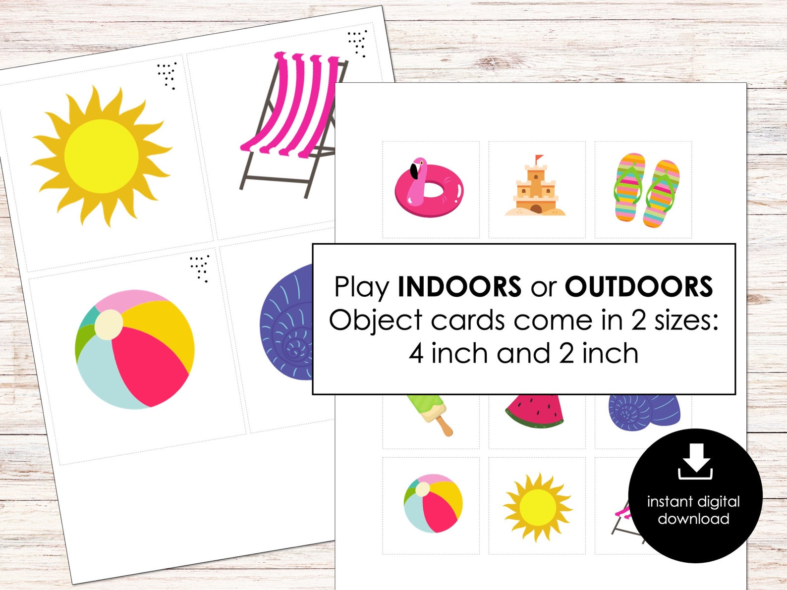 Summer Scavenger Hunt, Printable Kids Activity, Indoor Outdoor Treasure ...