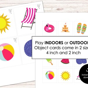 Summer Scavenger Hunt, Printable Kids Activity, Indoor Outdoor Treasure ...