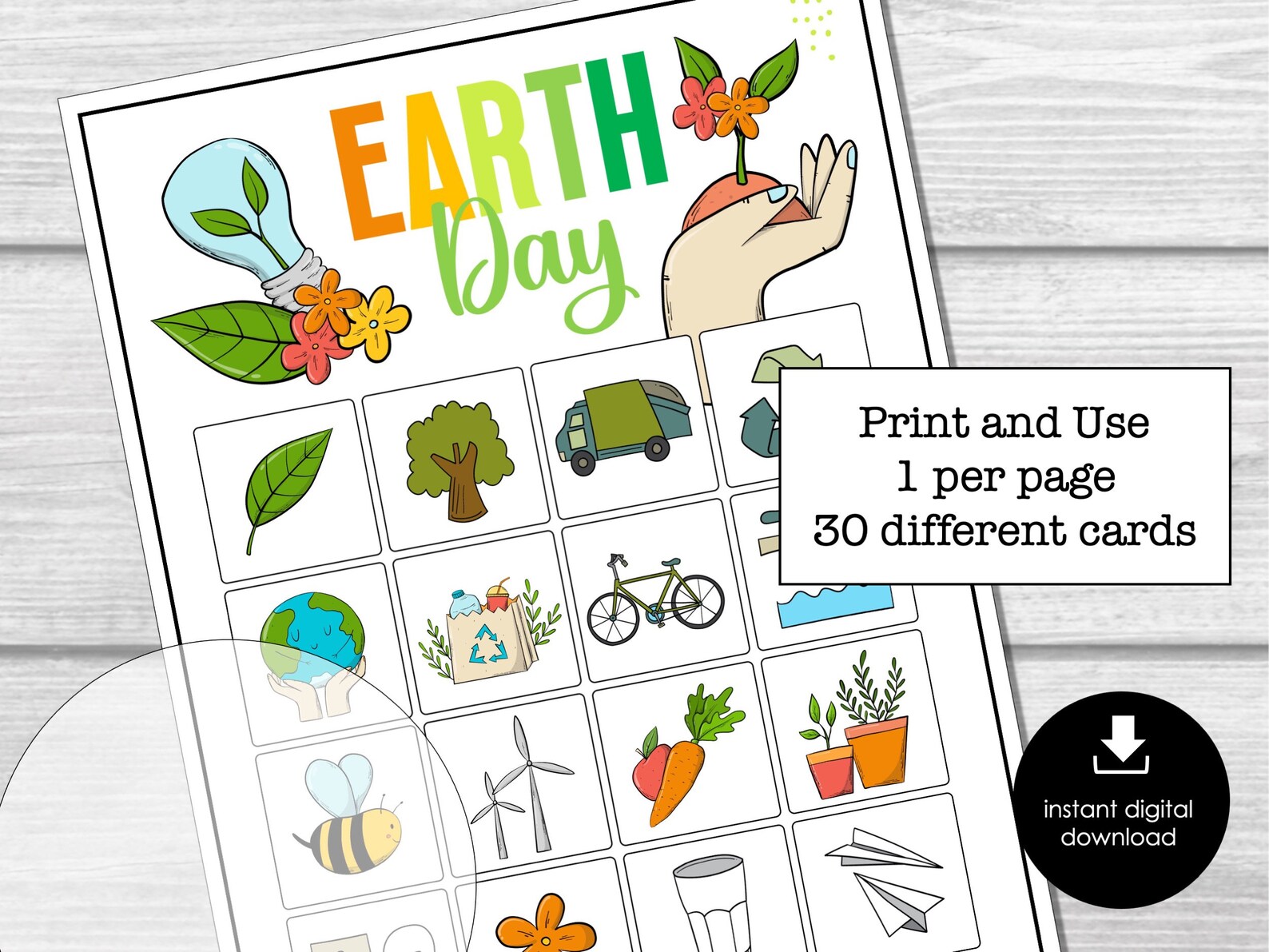 Earth Day Bingo Party Game for Kids, Classroom Bingo Game, Earth Month ...