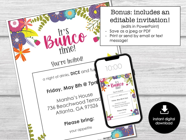 Spring Bunco Score Cards May Bunco Score Sheets Flowers - Etsy