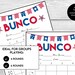 Patriotic BUNCO Printable Bundle Score Cards Tally and Table Cards 4 ...