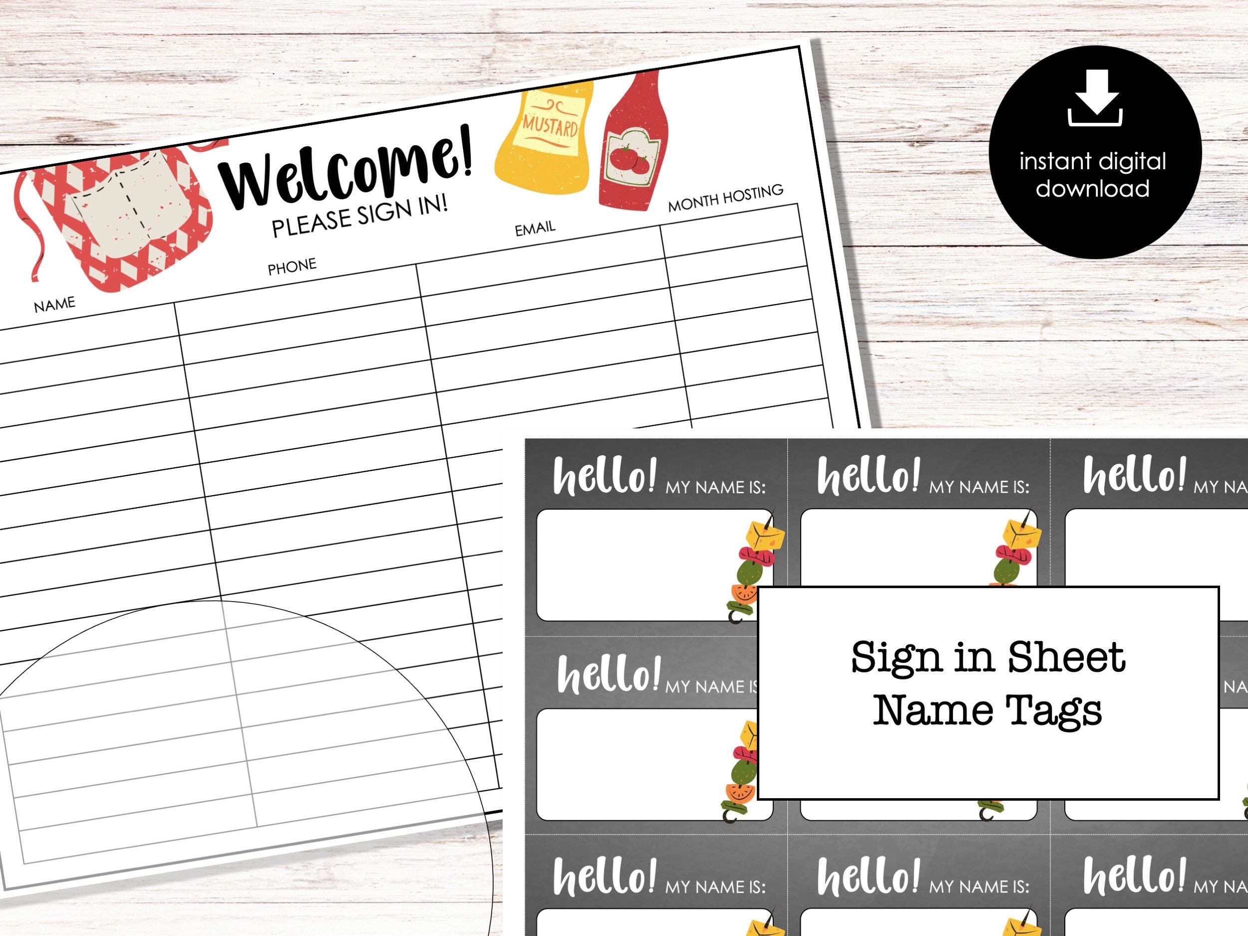 Summer Barbecue Bunco Score Cards Outdoor Bunco Score Sheets - Etsy