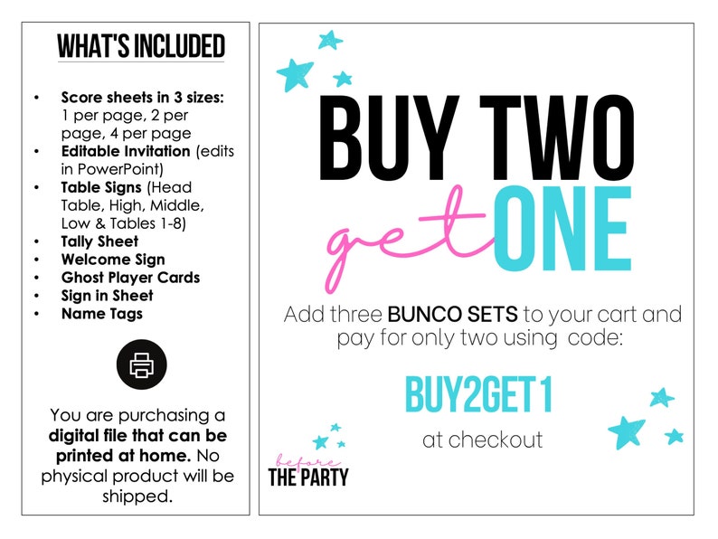 Summer BBQ Bunco Party Bundle Printable, Score Cards & Invitation ...