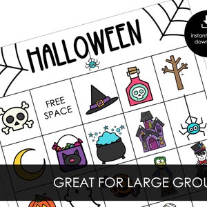 Halloween Bingo, Printable Halloween Vocabulary Bingo Game, Practice ...