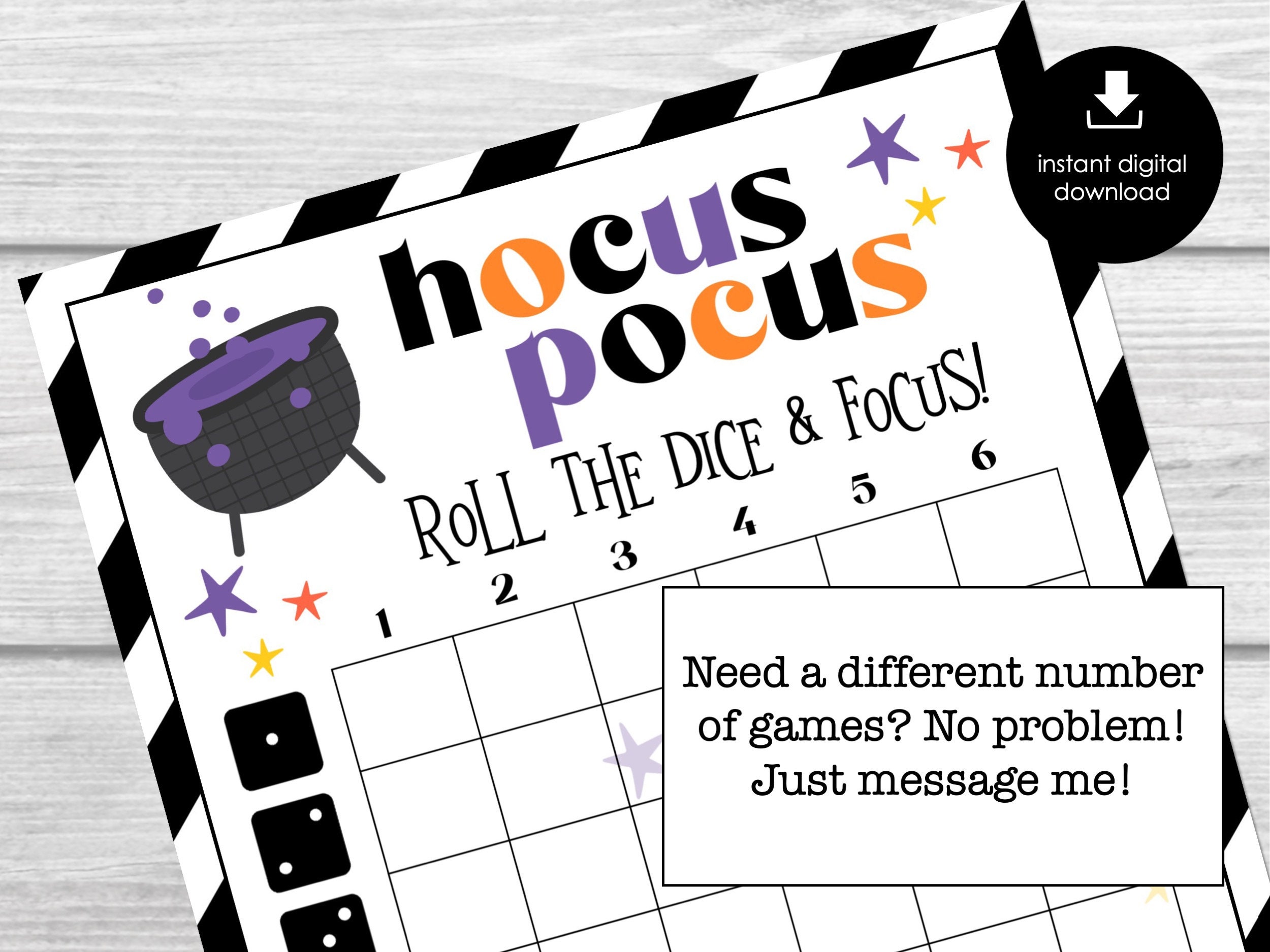 Halloween Bunco Score Cards, Bunco With My Witches Score Sheets ...