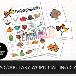 Thanksgiving Bingo, 30 Bingo Cards, Kids Thanksgiving Activity ...