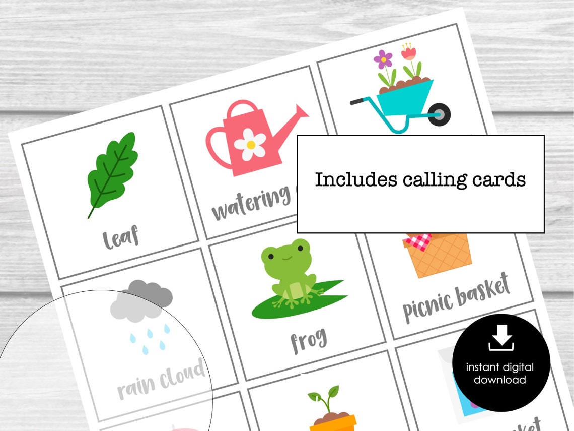 Spring Bingo Party Game for Kids Classroom Bingo Game - Etsy