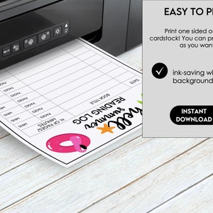 Summer Reading Log, Printable Reading Journal for Kids, Summer Reading ...