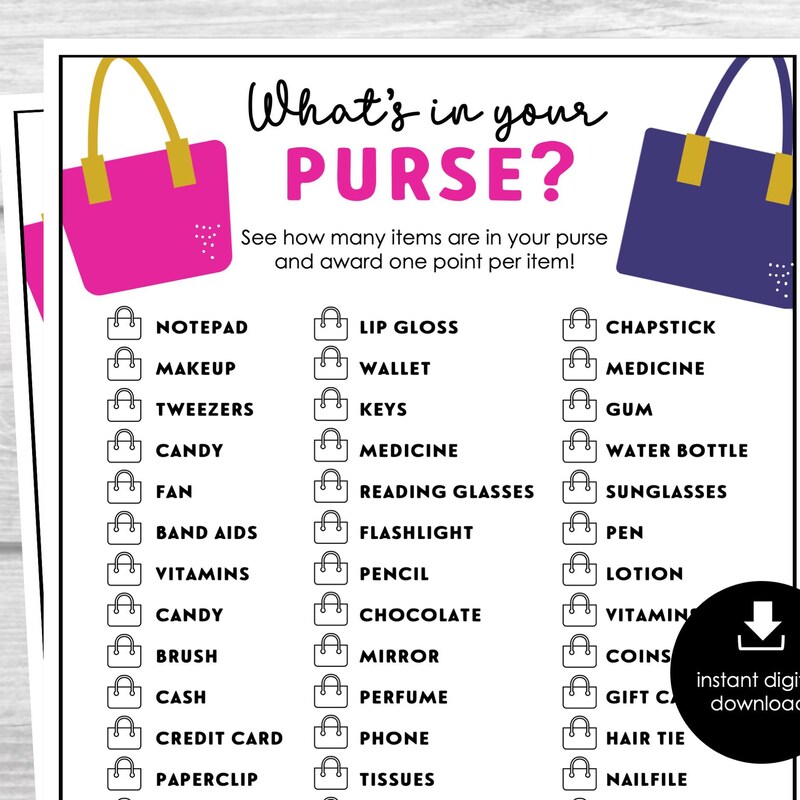 Purse Invitations - Etsy