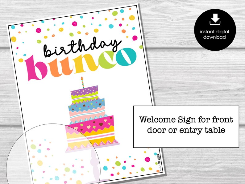 Birthday Party Bunco Score Cards Happy Birthday Bunco - Etsy