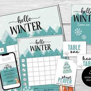 Winter Bunco Score Sheets, January Bunco Game, Snowflake Bunco ...