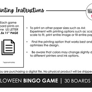 Halloween Bingo, Printable Halloween Vocabulary Bingo Game, Practice ...