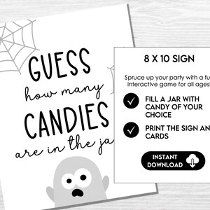 Halloween Candy Guessing Game: Spooky Party Activity (digital Download ...
