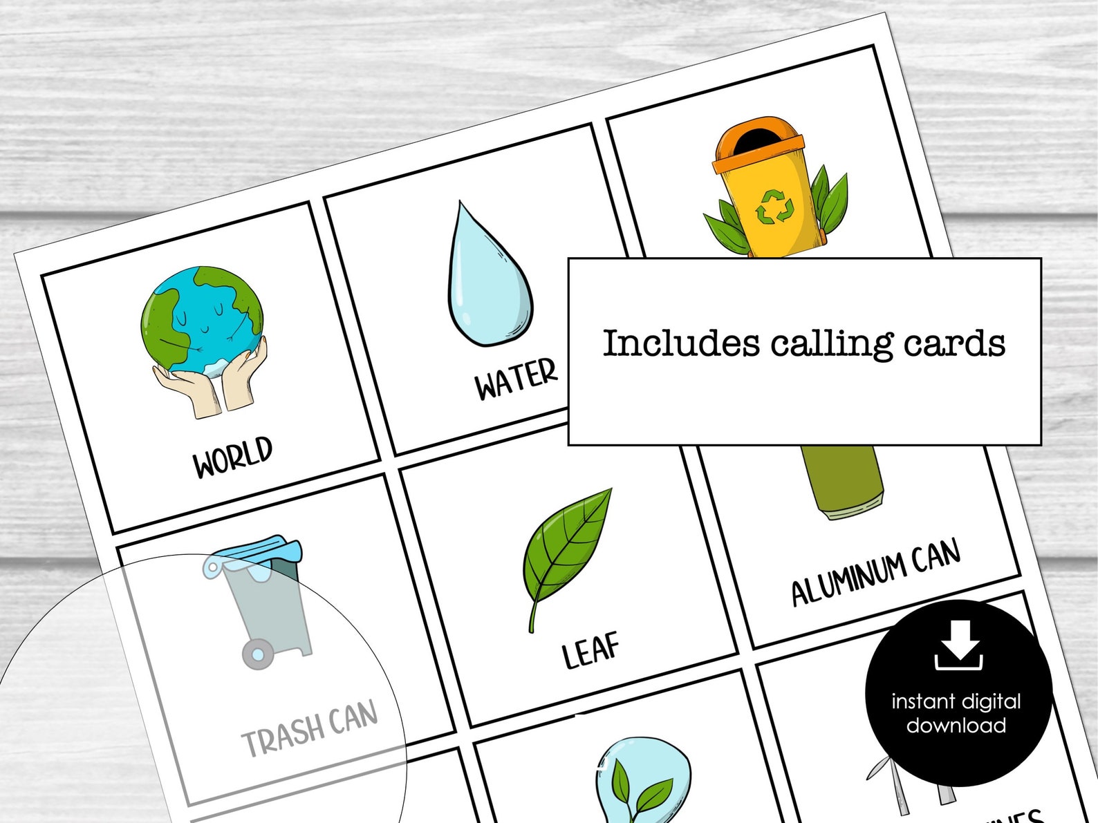 Earth Day Bingo Game for Kids: Vocabulary Activity (printable Game) - Etsy