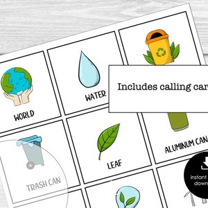 Earth Day Bingo Party Game for Kids, Classroom Bingo Game, Earth Month ...