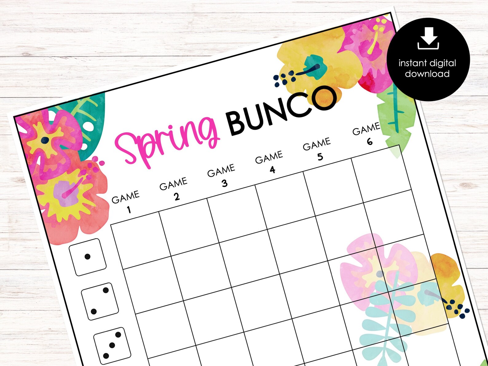 Spring Bunco Score Cards April Bunco Score Sheets Spring - Etsy