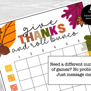 Thanksgiving Printable Bunco Score Cards, November Bunco Score Sheets ...