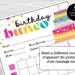 Birthday Party Bunco Score Cards, Happy Birthday Bunco Invitation ...