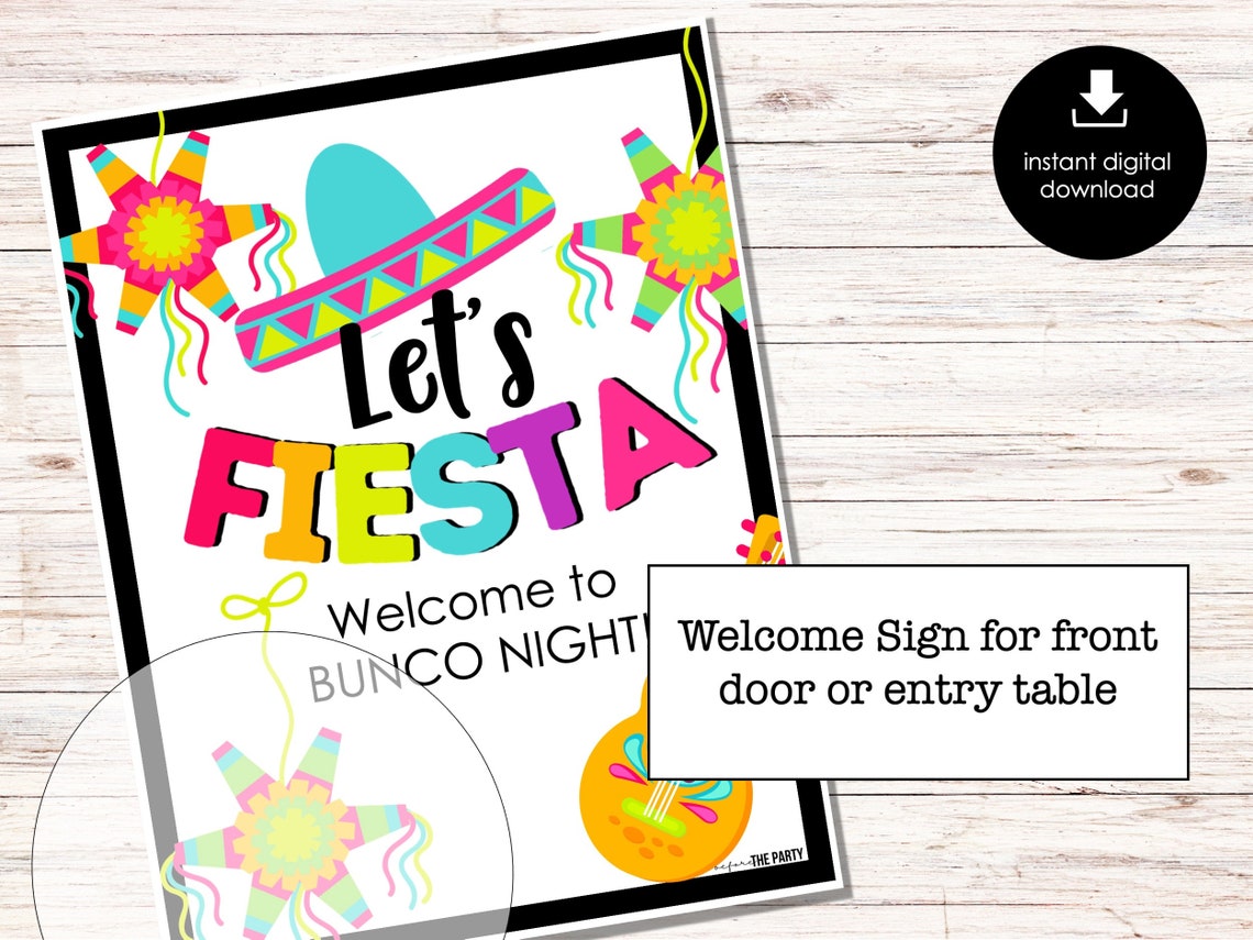 Fiesta Printable Bunco Score Cards Bunco Score Sheets Bunco - Etsy