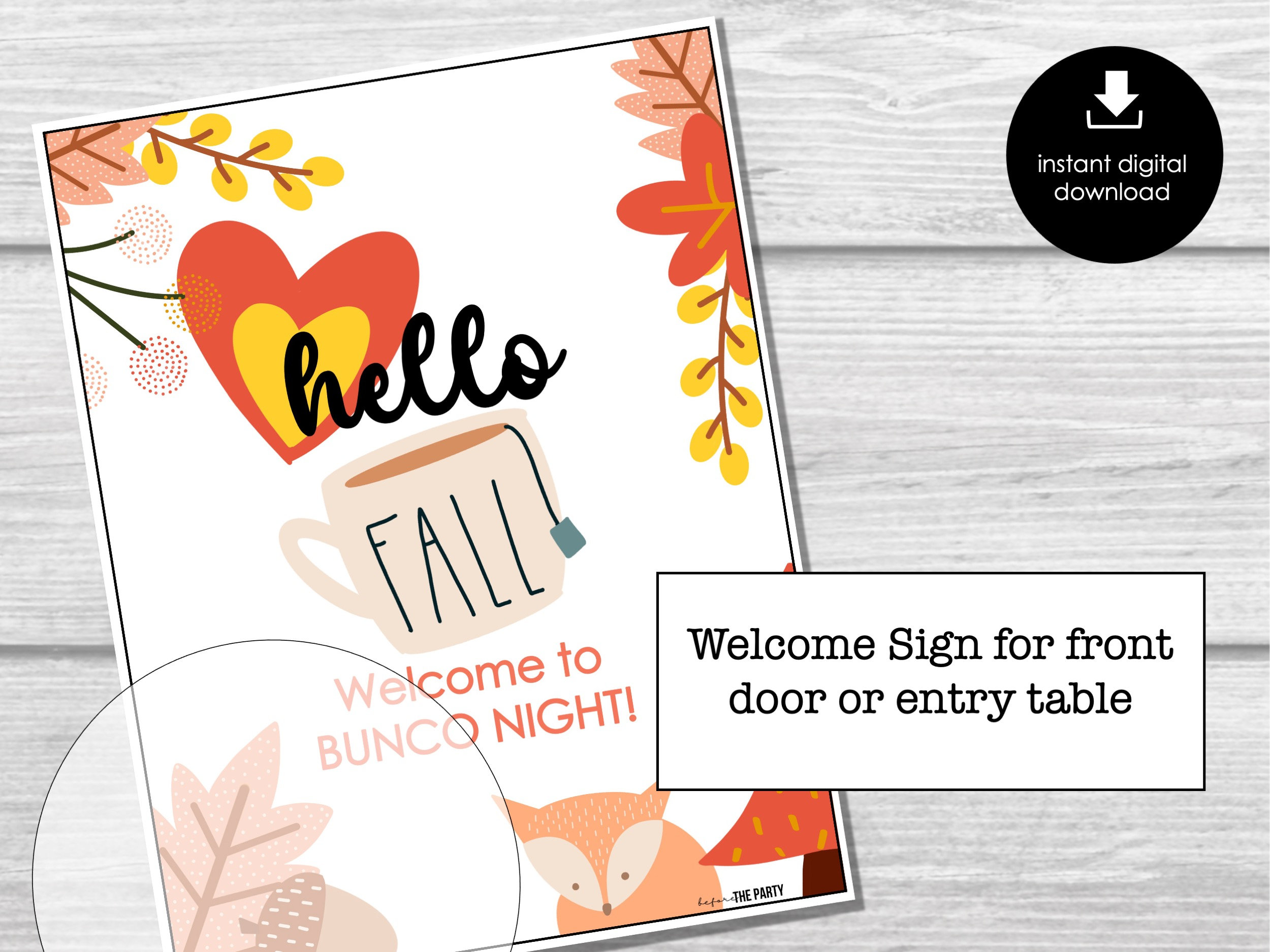 Fall Bunco Score Cards, Autumn Leaves Bunco Score Sheets, FALL Harvest ...