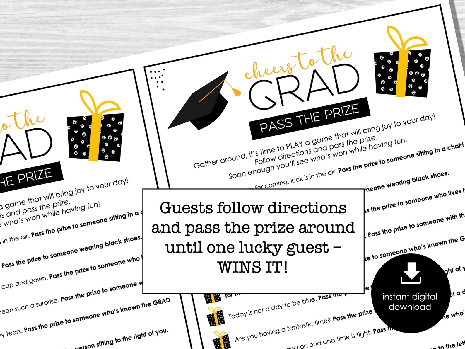 Pass the Prize, Graduation Party Game, Printable Class of 2023 Game ...