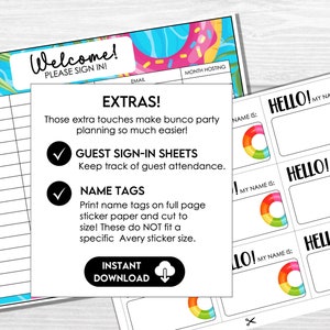 Summer Pool Party Bunco Score Cards, Swim Party Bunco Score Sheets ...