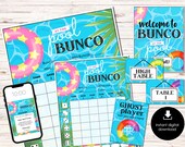Summer Pool Party Bunco Score Cards Swim Party Bunco Score - Etsy