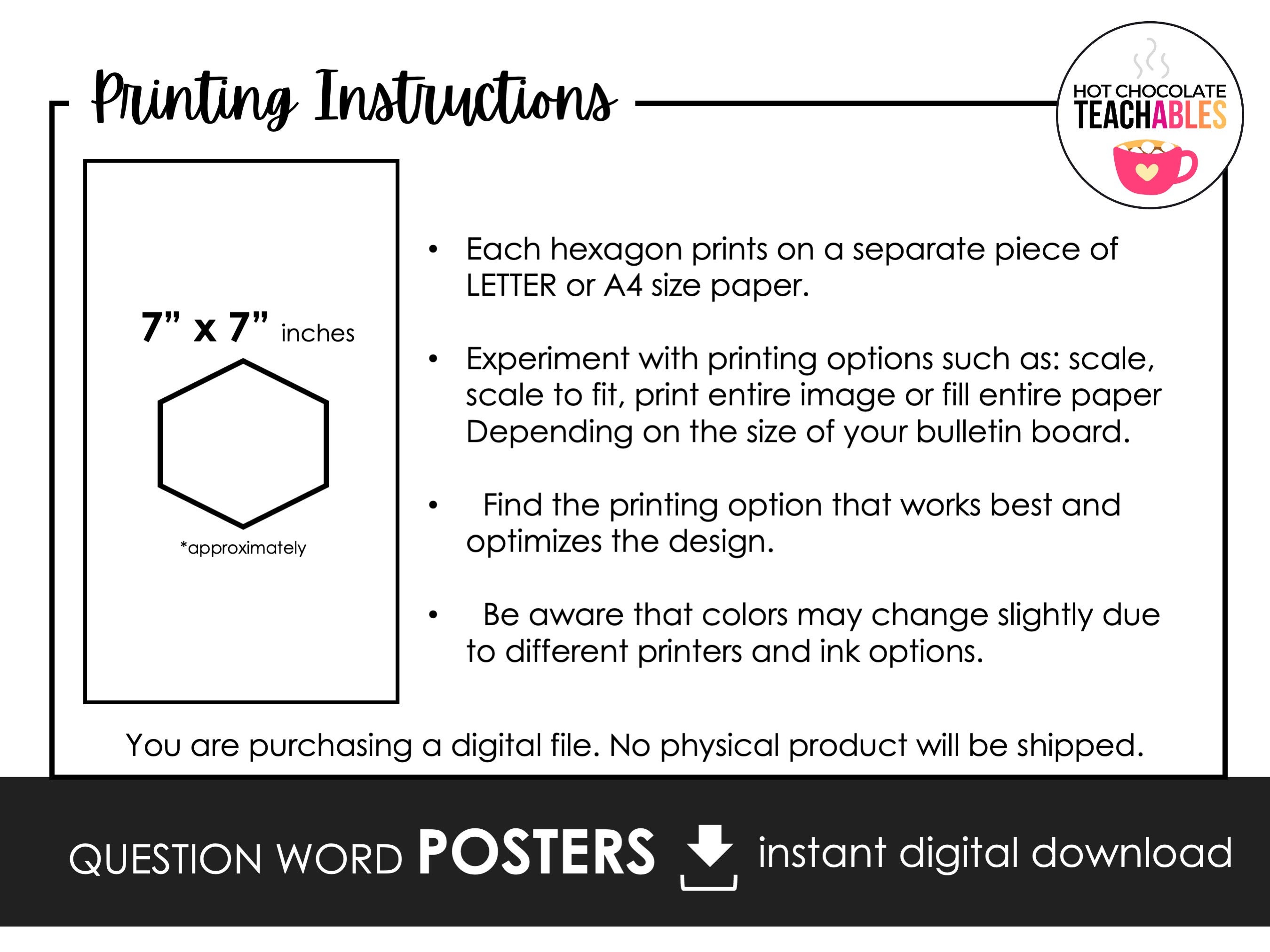 Question Word ESL Grammar Posters: Classroom Decor (digital Download ...