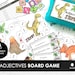 Adjectives Printable Board Game, Education Games, Grammar Game, ESL ...