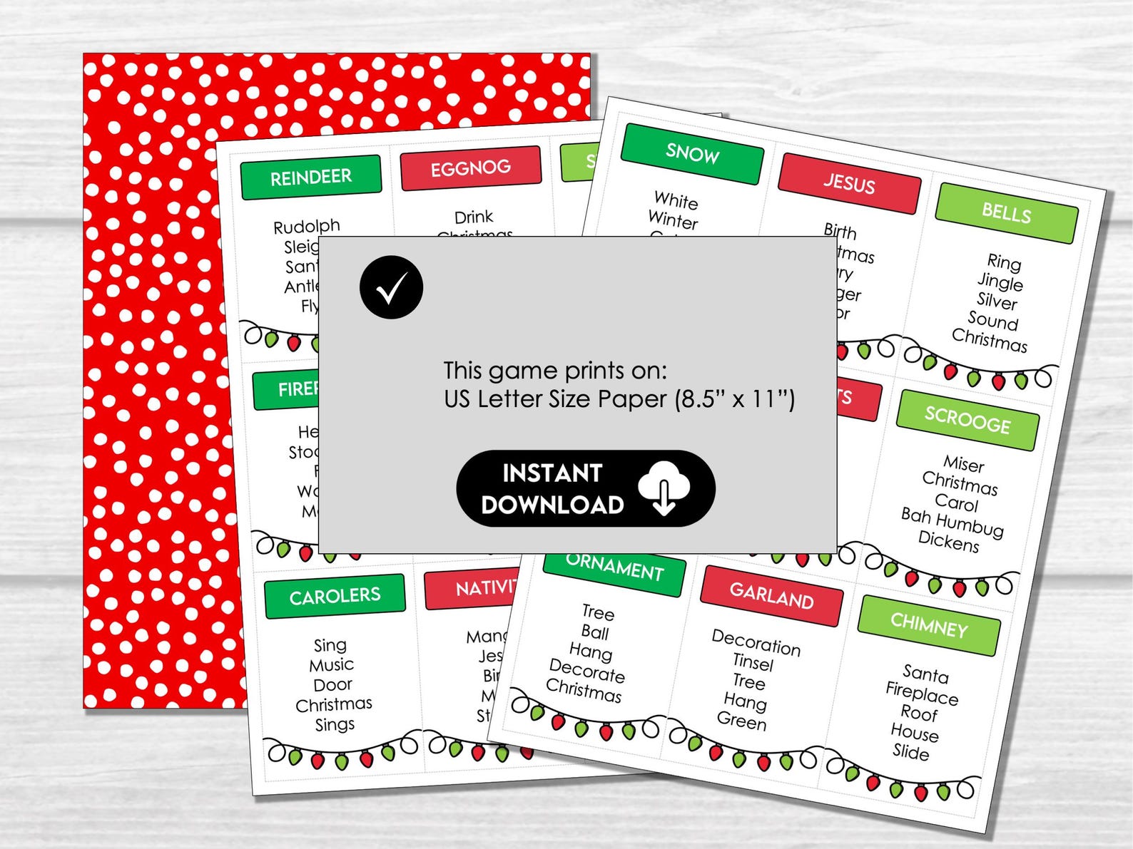 Christmas Forbidden Word Game: Holiday Party Fun (printable) - Etsy