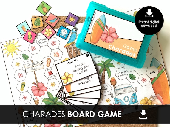 Charades Printable Board Game Education Games Miming Game - Etsy UK