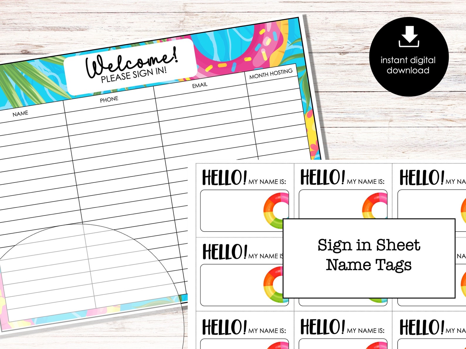 Summer Pool Party Bunco Score Cards, Swim Party Bunco Score Sheets ...