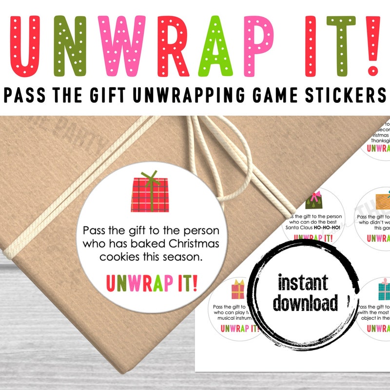 Unwrap Christmas Game - Etsy