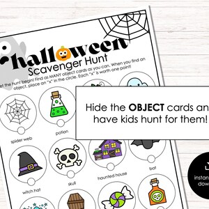 Halloween Scavenger Hunt: Printable Kids Party Game (digital Download ...