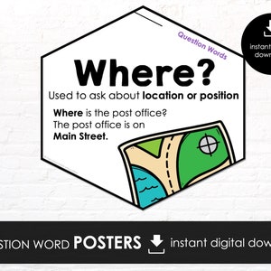 Question Word Poster Set | Educational Poster, Classroom Poster | Part ...