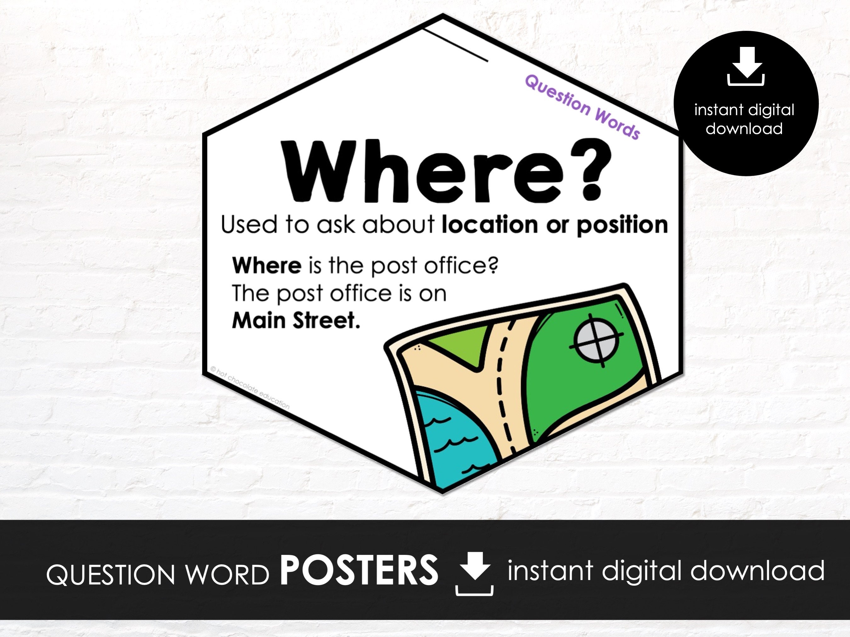 Question Word Poster Set Educational Poster, Classroom Poster Part of ...