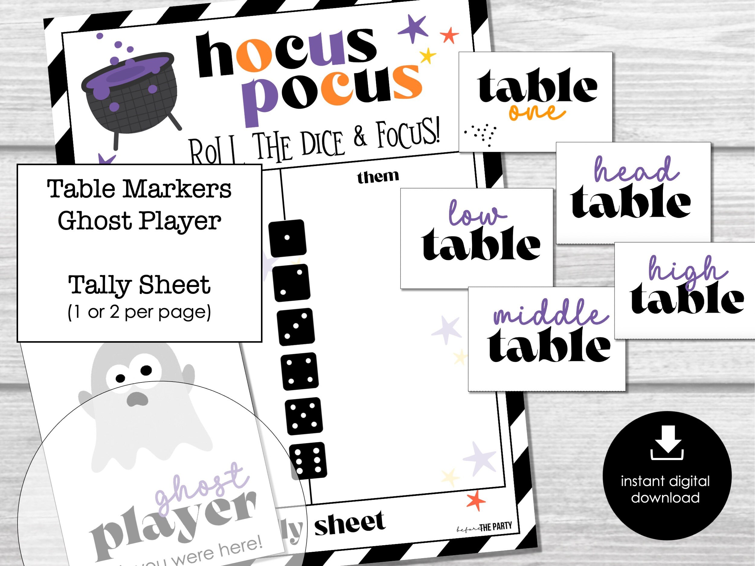 Halloween Bunco Score Cards, Bunco With My Witches Score Sheets ...