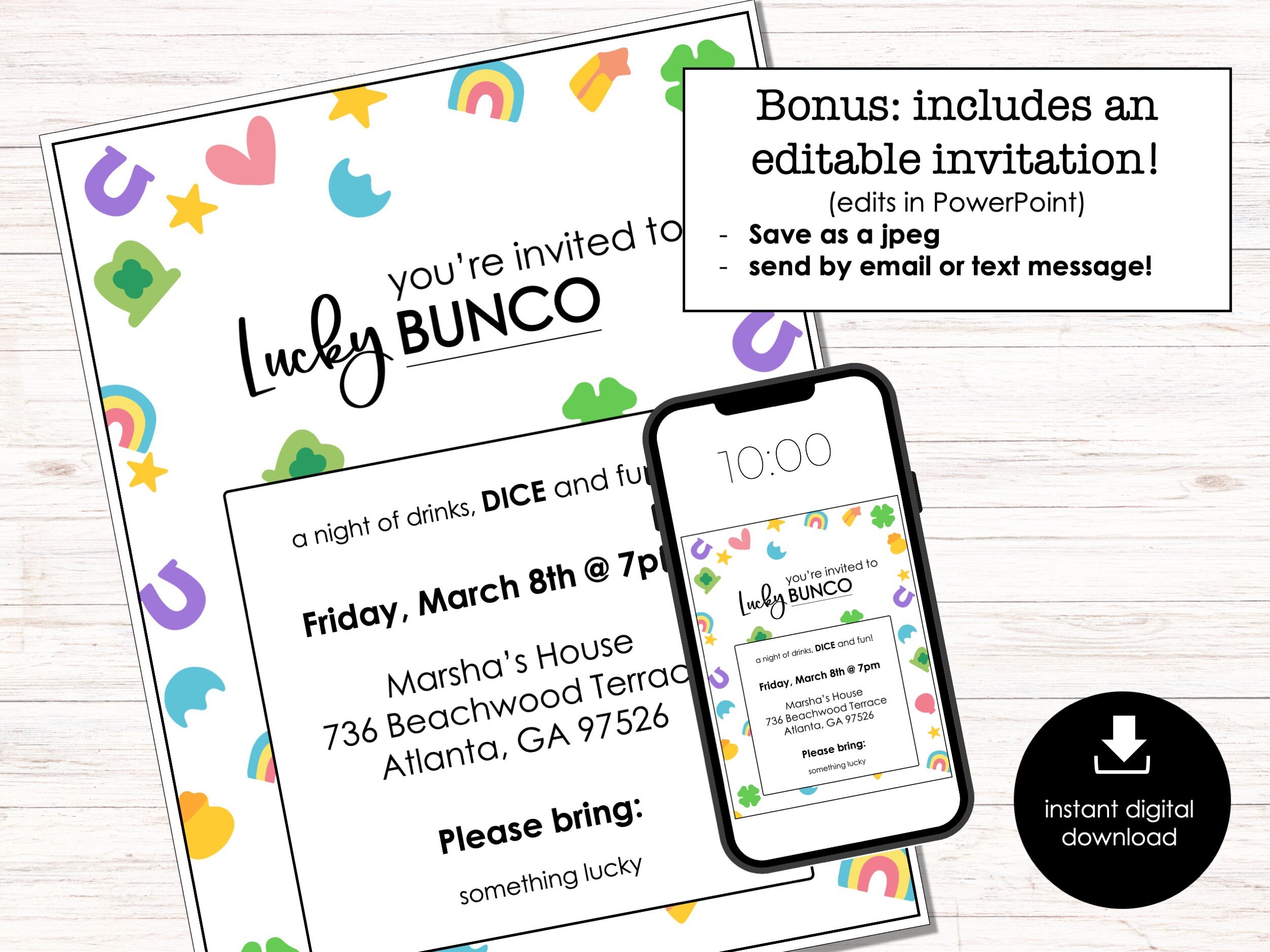 March Bunco Score Sheets St. Patrick's Bunco Lucky Bunco - Etsy