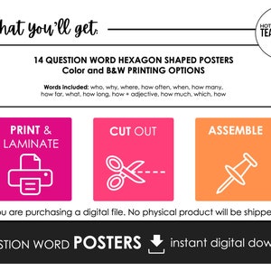 Question Word Poster Set | Educational Poster, Classroom Poster | Part ...
