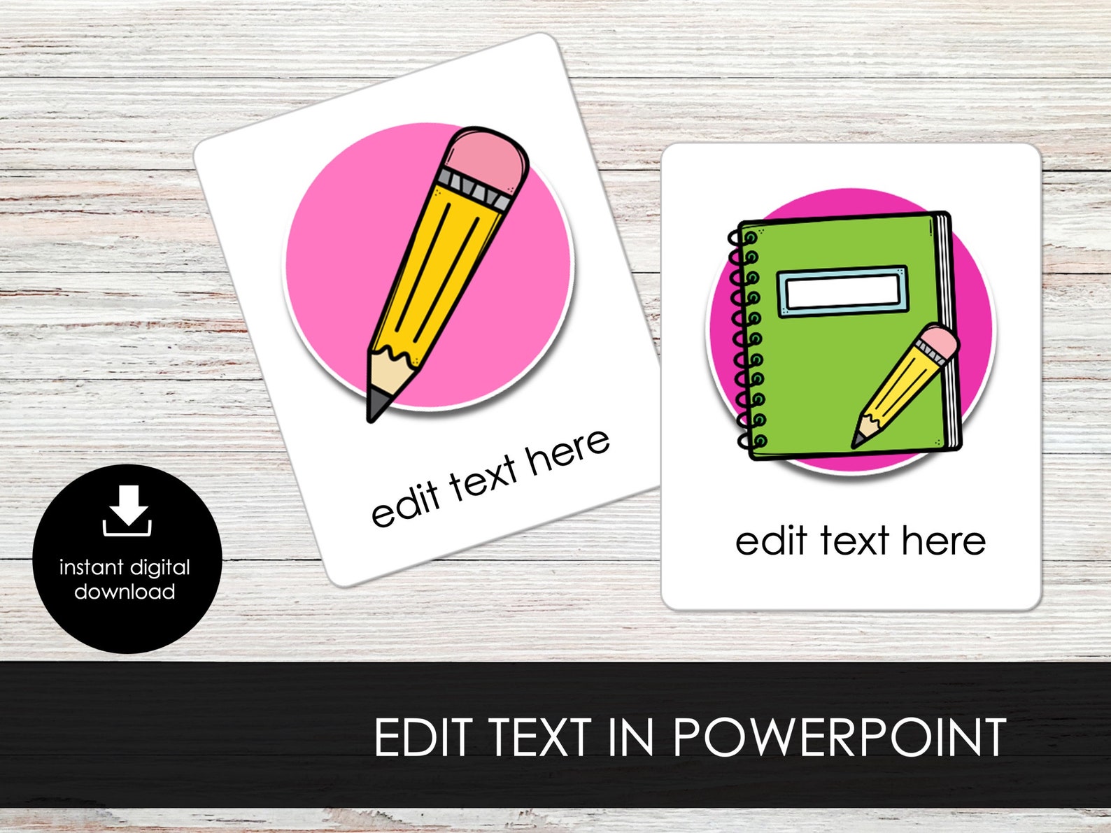 School Supplies Printable Flashcards for Kids, Classroom Vocabulary ...