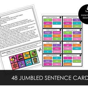 Sentence Building Printable Board Game, Verb Tenses BE & HAVE ...
