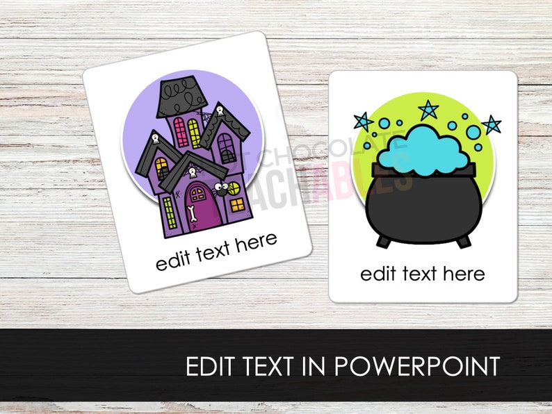 Halloween Printable Flashcards for Kids Halloween Vocabulary - Etsy