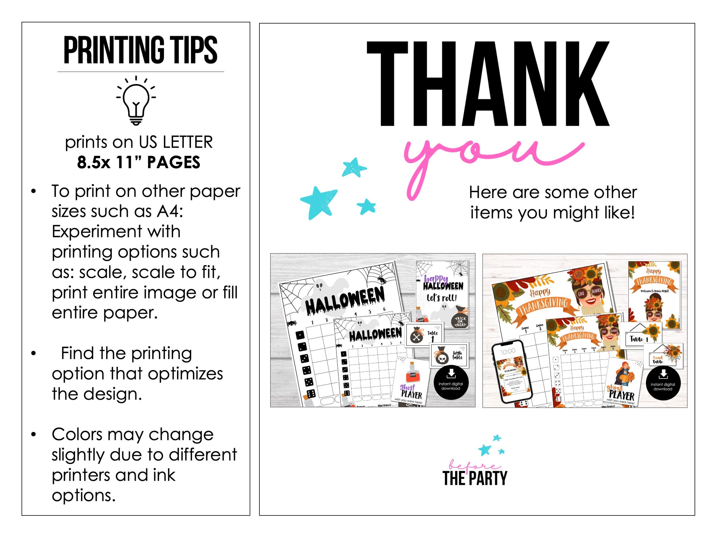 Fall Bunco Score Cards, Autumn Leaves Bunco Score Sheets, FALL Harvest ...