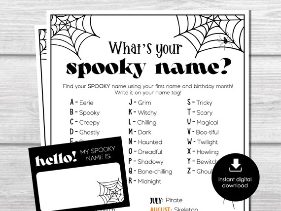 Halloween Name Tags