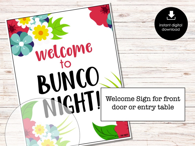 Spring Floral Bunco Score Cards April Bunco Score Sheets - Etsy